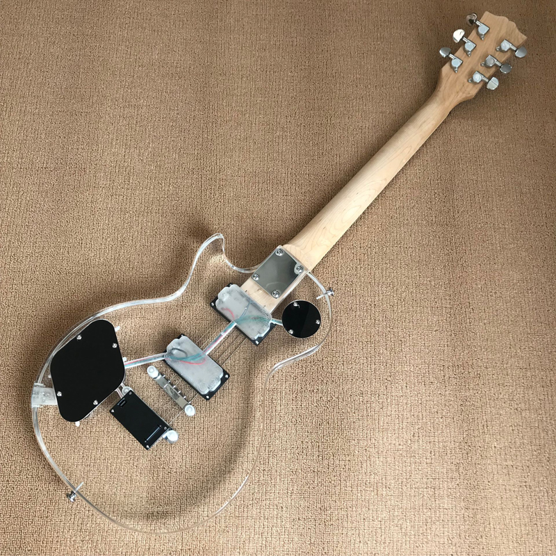 Custom High-Quality Acrylic Transparent Electric Guitar with LED Light