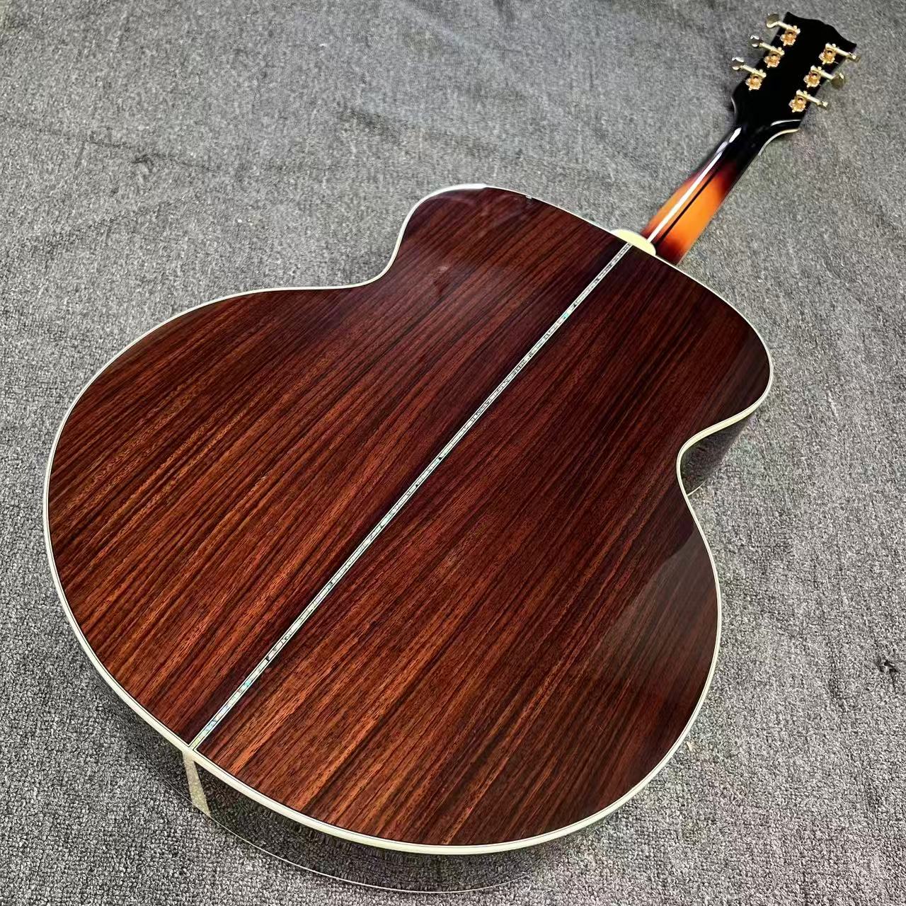 Custom GB Style SJ200 Double Pickguard Solid Roswood Back Side Bob ...